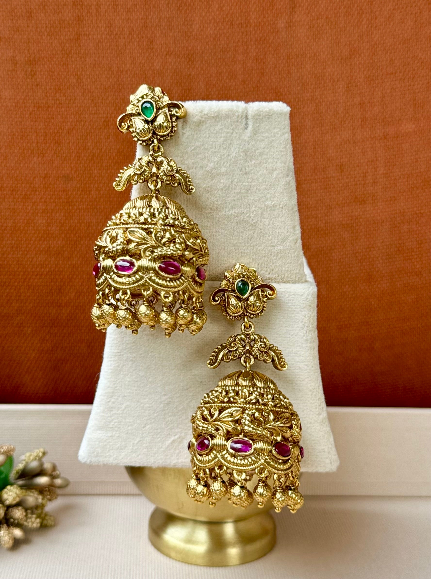 Anantaya Temple Jhumkas – Bineetasjewelbox